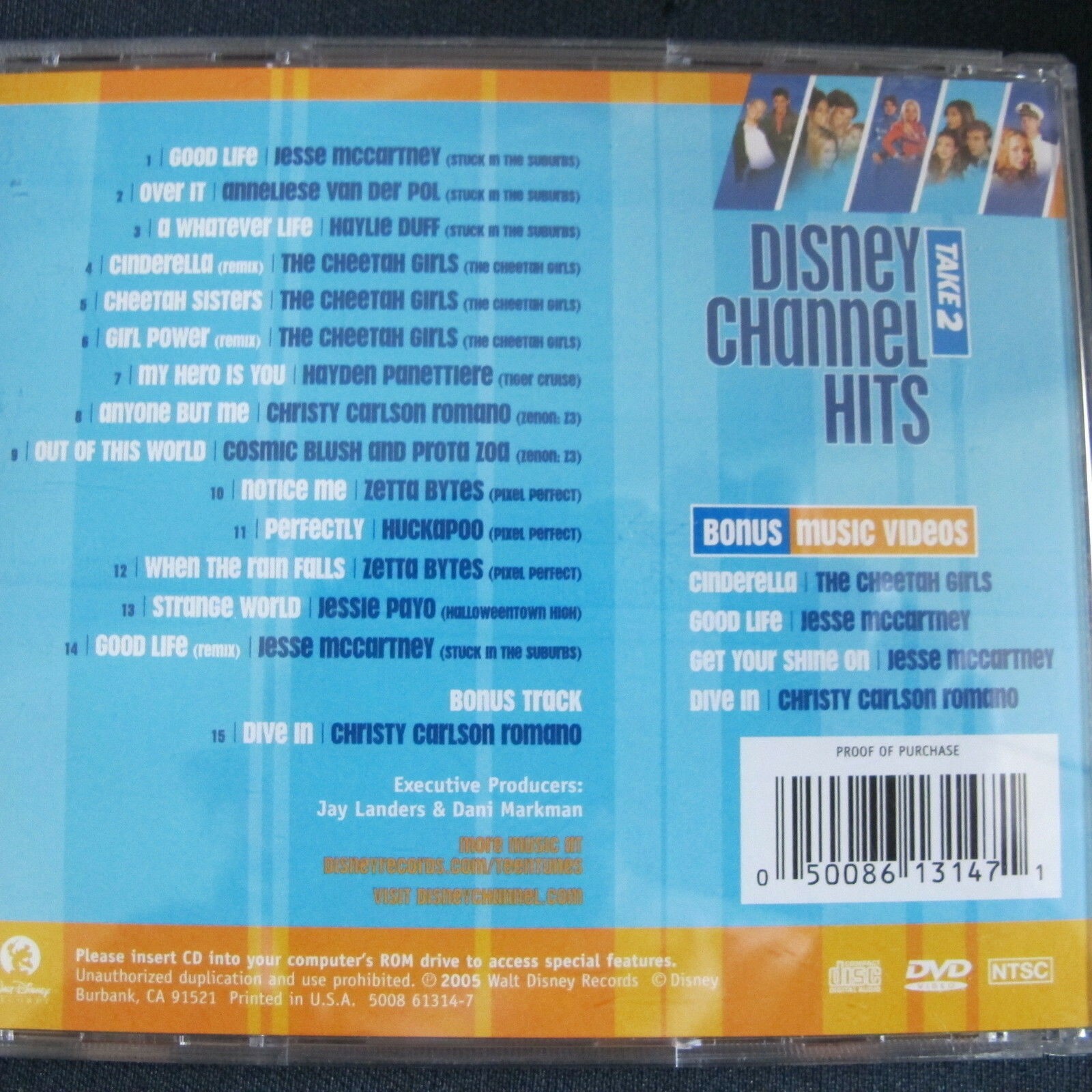 Disney Channel Hits Take 2 DVD & CD 2005 Walt Disney Records 2 Disk Set ...