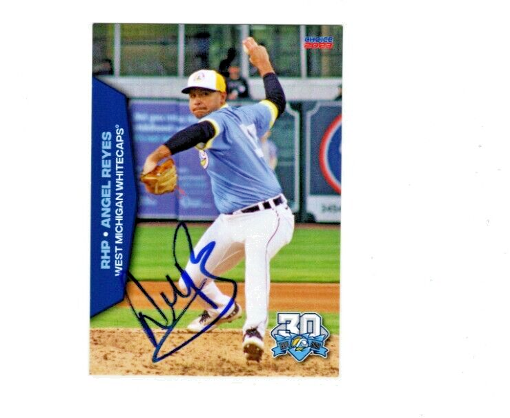 Angel Reyes 2023 West Michigan Whitecaps signed autograph baseball card ...