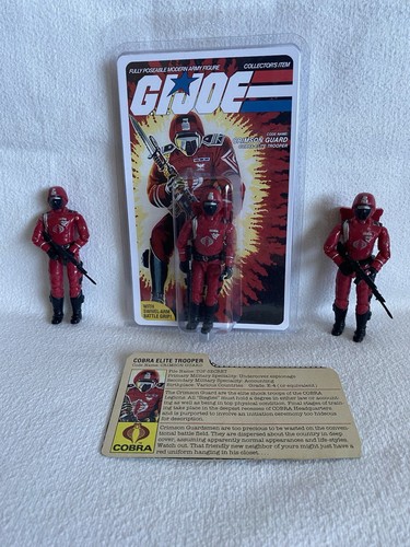 Lot Of 3 1985 GI JOE ARAH Crimson Guard Mostly Complete With Case ...