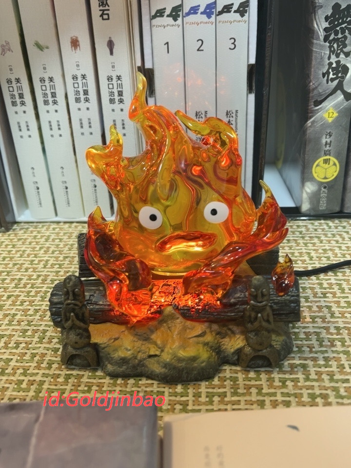 ShenYin Studios Howl's Moving Castle Calcifer Resin Statue 13cm Led In ...