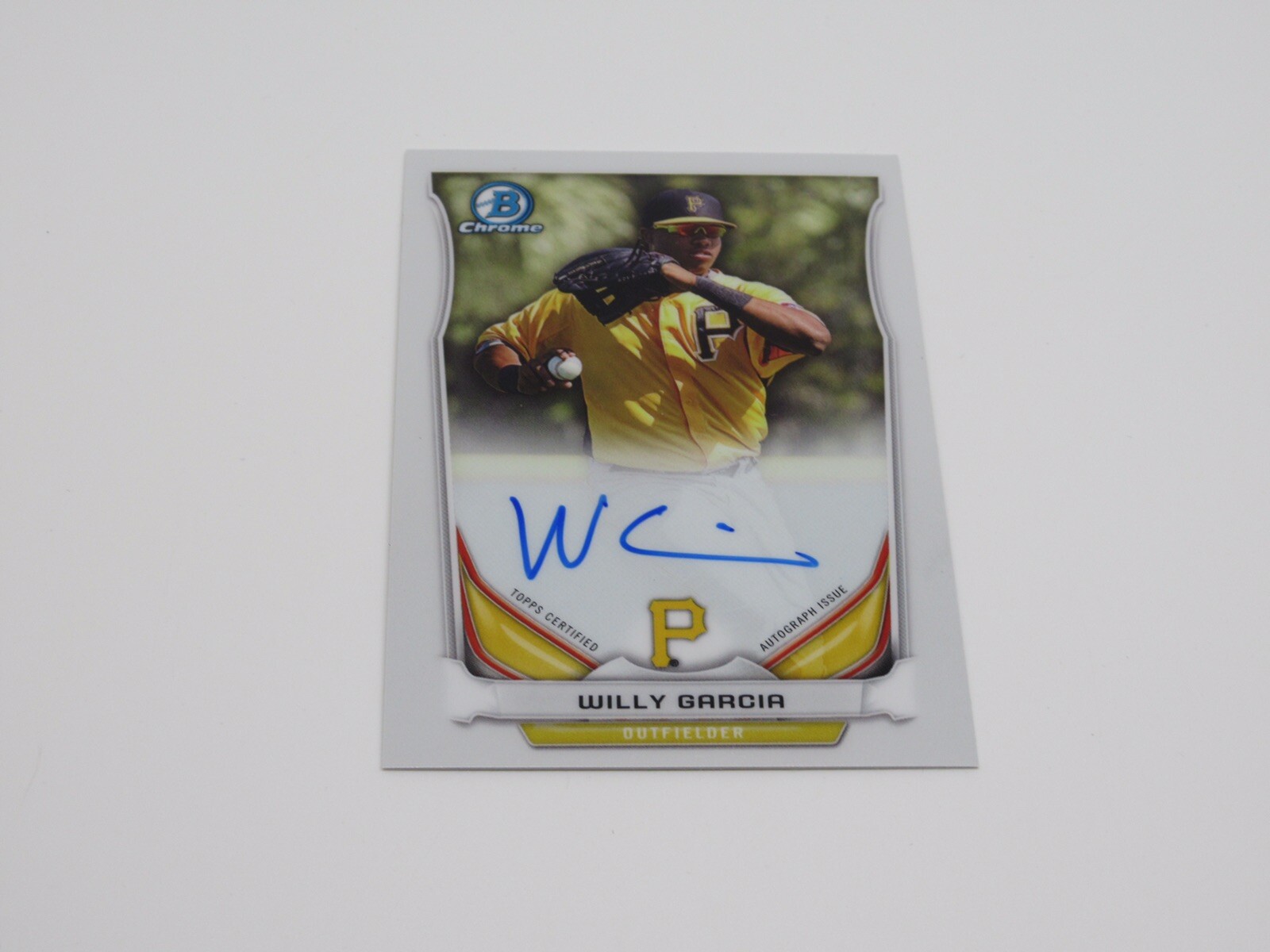 Willy Garcia Autographed 2014 Bowman Chrome PITTSBURGH BCAP ...