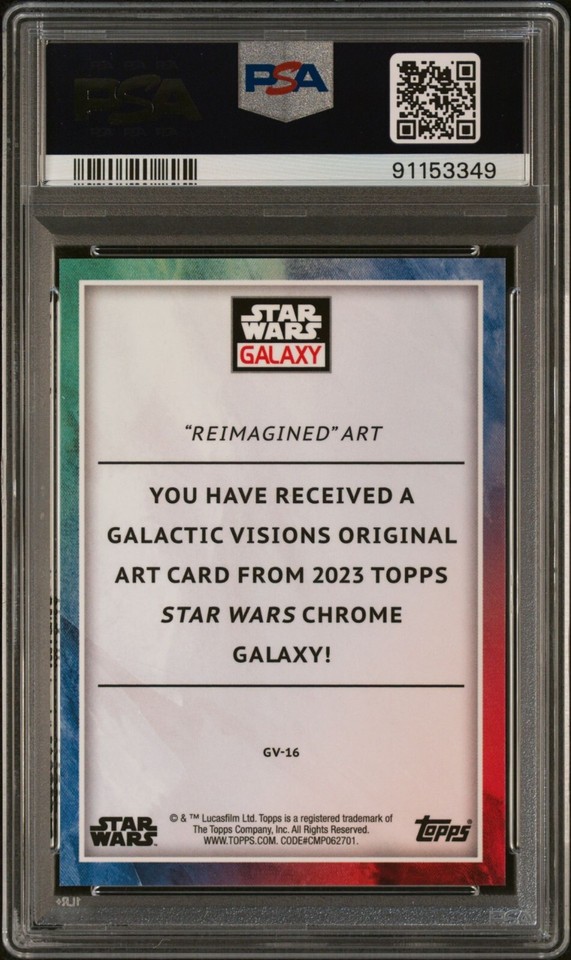 2023 TOPPS CHROME STAR WARS GALAXY GALACTIC VISIONS GV16 AQUA 49/199 ...