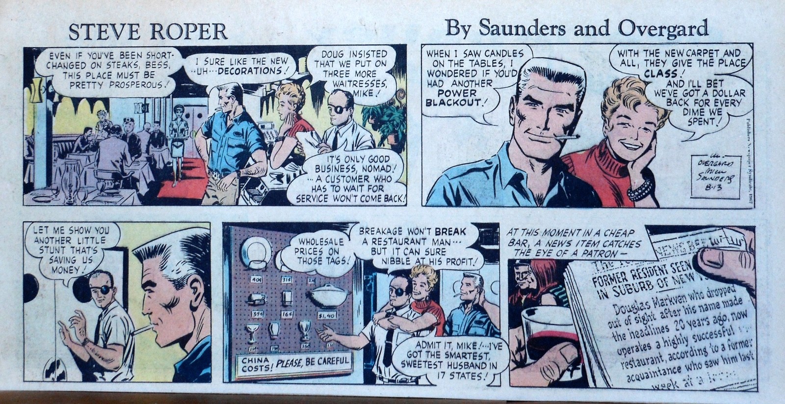 Steve Roper & Mike Nomad - full color Sunday comic page - August 13 ...