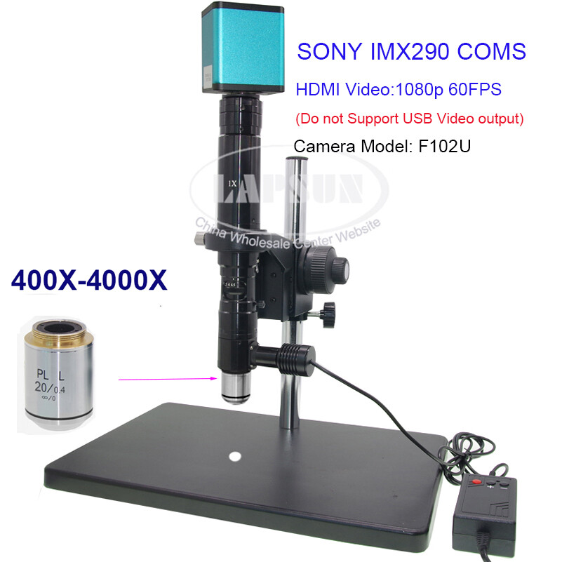 4000X Zoom C-Mount Coaxial Light Lens W Sony COMS Industry Camera ...