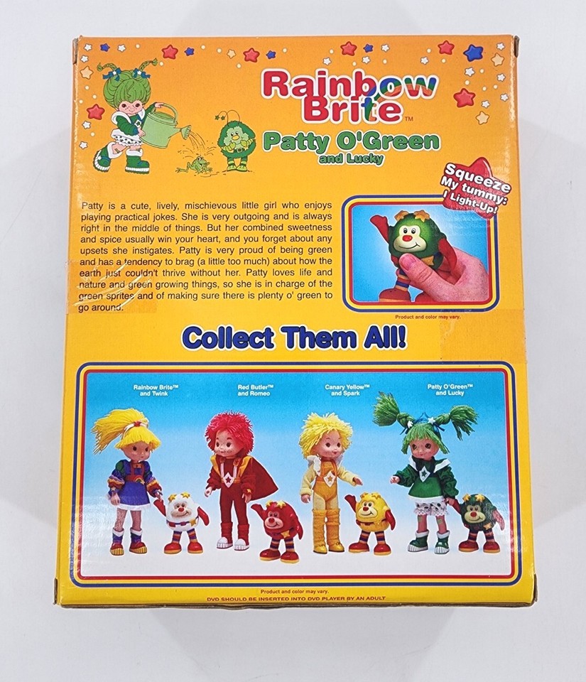 Vtg 2003 Rainbow Brite Patty O' Green Doll and Lucky Light Up Sprite ...