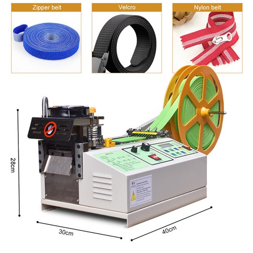 110V Automatic Hot Cold Textile Belt Cutting Machine Zipper Nylon Belt ...