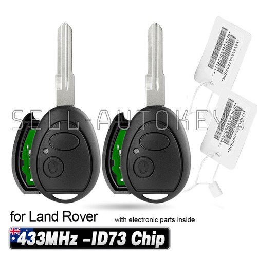 2x 433MHz for Land Rover Discovery 2 Complete Remote Control Key Fob ...