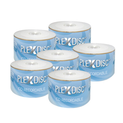 300 PC PlexDisc 52X 700 MB 80 MIN CD-R Logo Top Blank Disc Media 631 ...