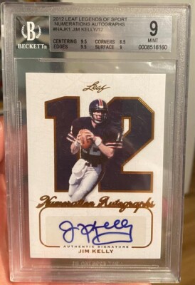 Houston Gamblers JIM KELLY card graded psa 9 | eBay