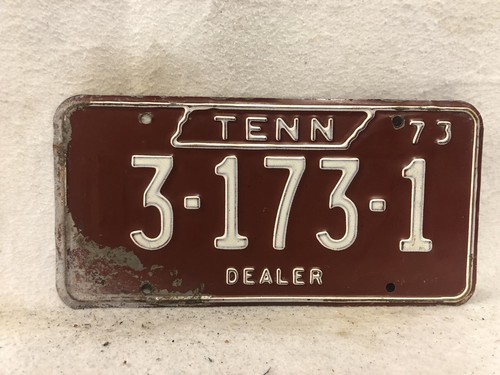 Vintage 1973 Tennessee Dealer License Plate | eBay