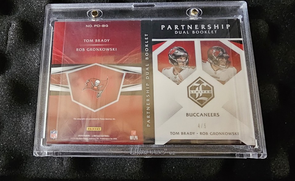 2020 Panini Limited Auto Book TOM BRADY/ROB GRONKOWSKI Partnership 4/5 ...