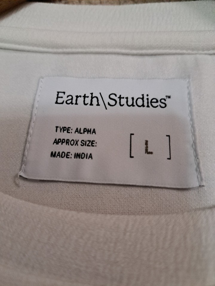 Earth Studies Men's White Polyester/ Spandex Short Sleeve T- Shirt Size Large | eBay UK