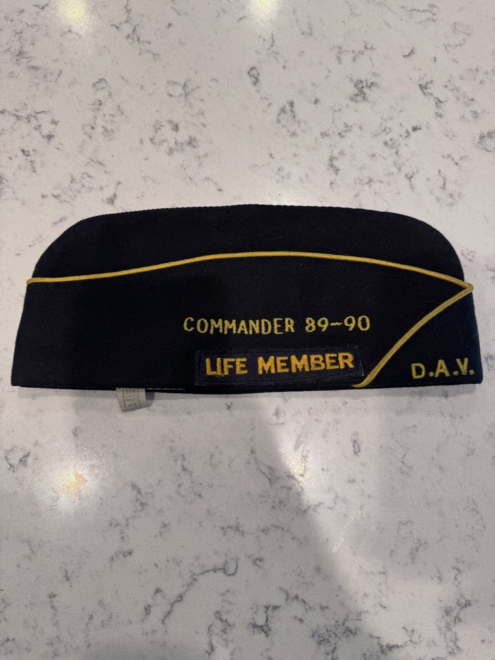 Vintage VFW Veterans of Foreign Wars Texas 3895 Garrison Hat Cap 7-3/8 ...