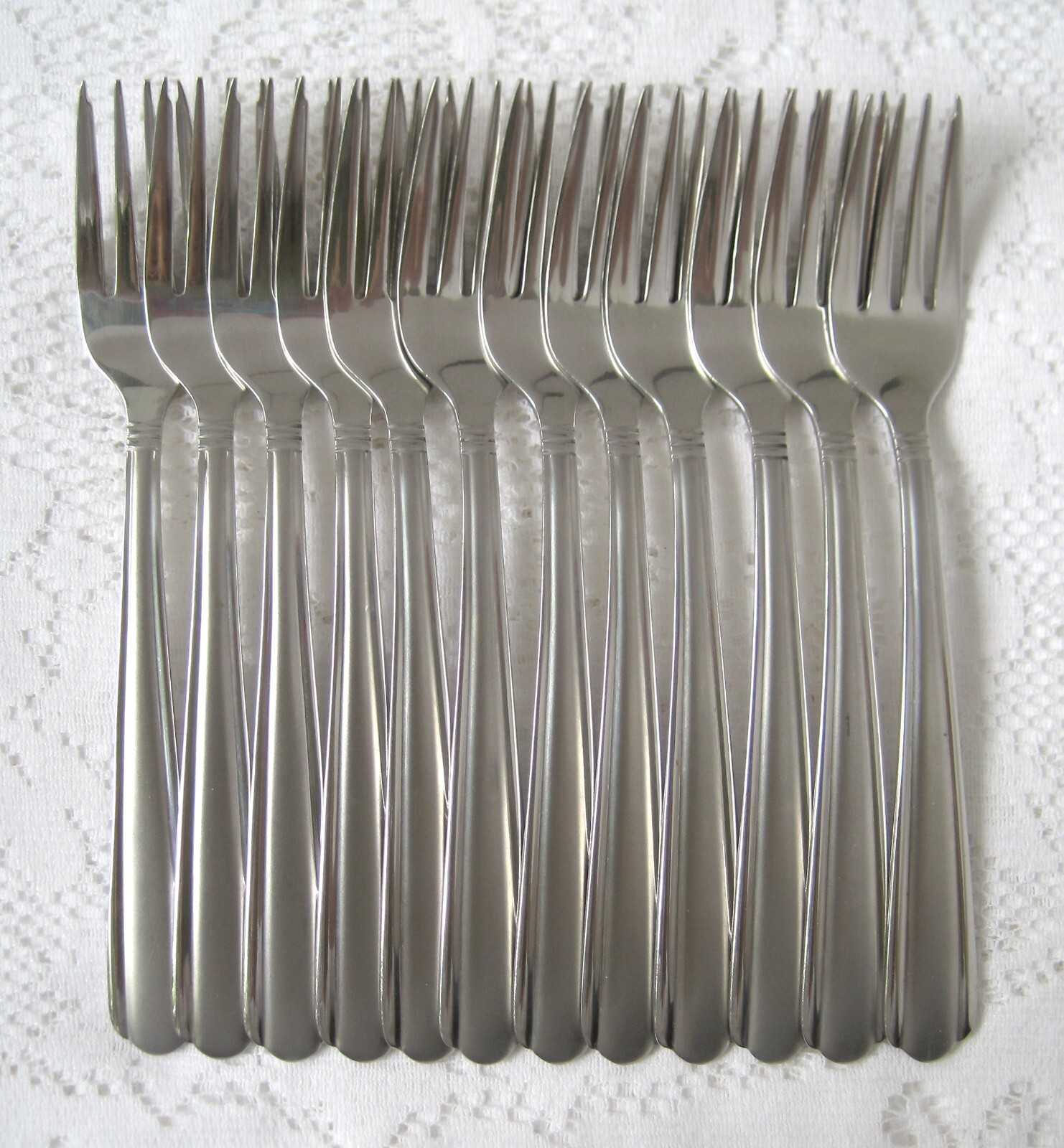 WALLACE Stainless Flatware 12 Small Forks PROMENADE FROST | eBay