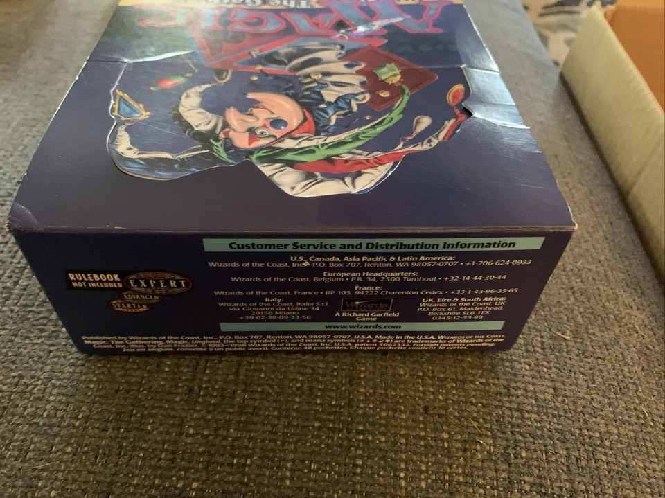 MTG 1 Empty UNGLUED Booster Box - Magic the Gathering - No Packs ...