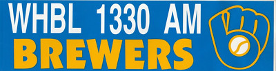 1990 WHBL 1330 AM RADIO STATION BUMPER STICKER MILWAUKEE BREWERS | eBay