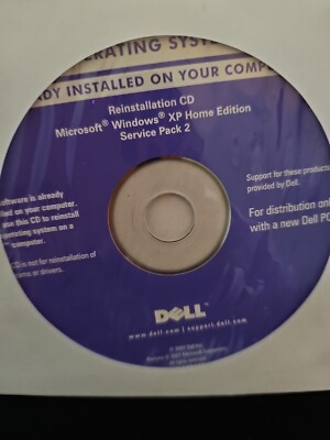 Dell Windows XP Home Edition With SP2 Service Pack 2 Reinstallation CD ...