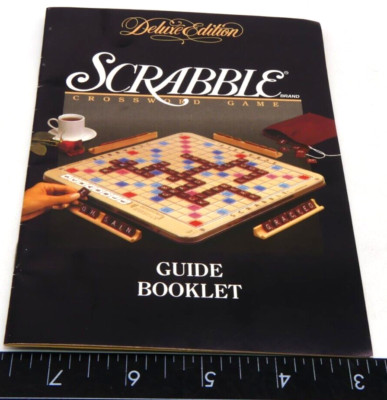 1989 Scrabble Deluxe Edition Board Game Instruction Manual Guide ...