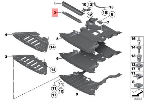 Genuine BMW E84 X1 SUV Radiator Seal Cover Trim Panel OEM 51752990839 ...