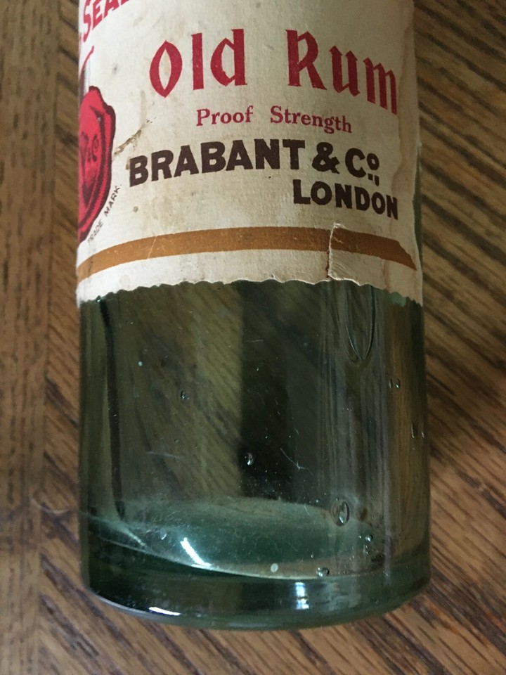 RedSeal Finest Old Rum Bottle Label 1880-90s Brabant Co London Rare ...