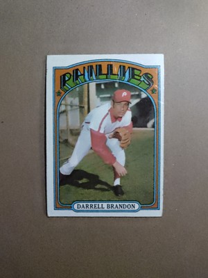 1972 Topps ** Baseball Card 283 Darrell Brandon Philadelphia Phillies ...