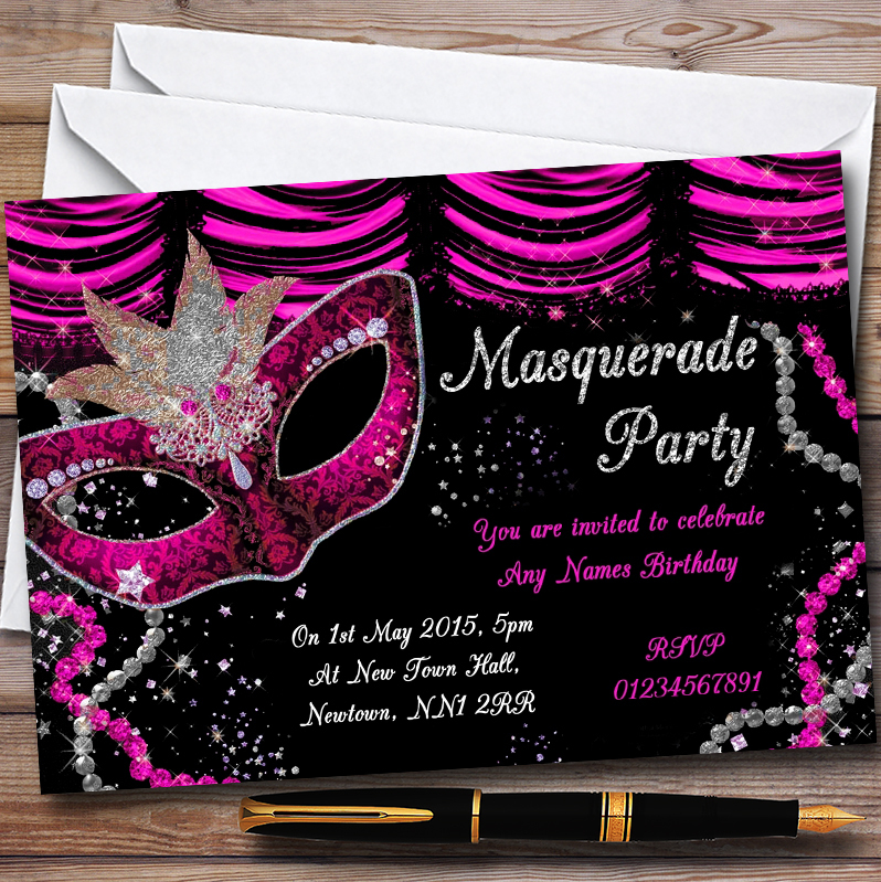 Masquerade Theme Invitations Masquerade Sweet 16 Birthday Invitation