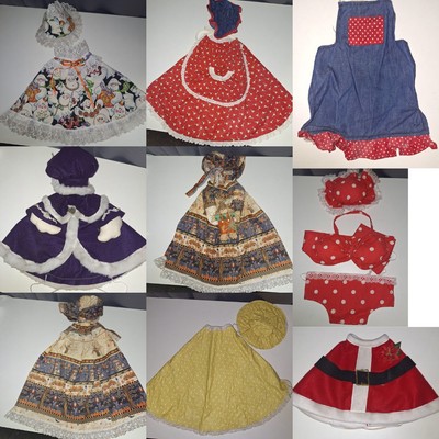 Lot of 9 Vintage Concrete Goose Duck Clothes Holiday Seasonal Outfits ...