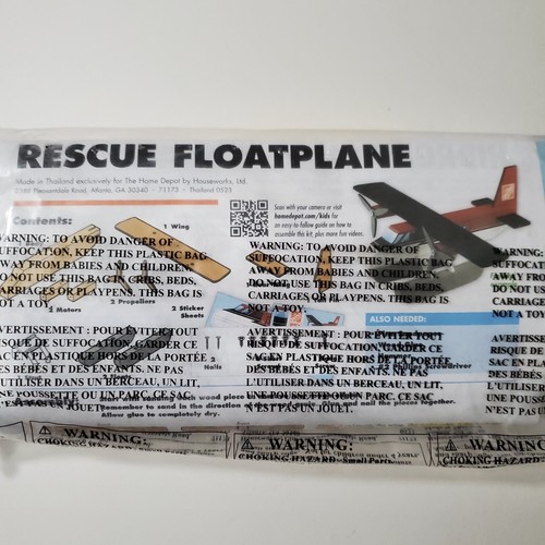 Home Depot Rescue Float Plane Kids DIY Workshop Kit Pin Included Craft ...