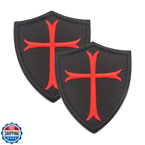 EmWoot 2PCS Knights Templar Cross Patches Knight Patch Embroidered Morale Pat | eBay