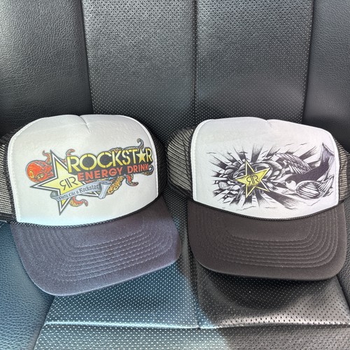 2 Rockstar Energy Drink Trucker Hat Cap Snapback "Party Like a Rockstar ...
