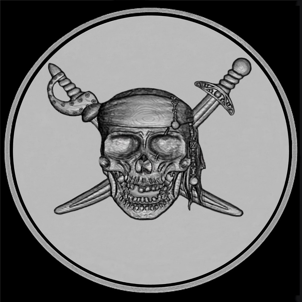 Pirate Skull Engraved Band for Garmin D2 Mach 2 51mm and D2 Mach 1 Pro ...