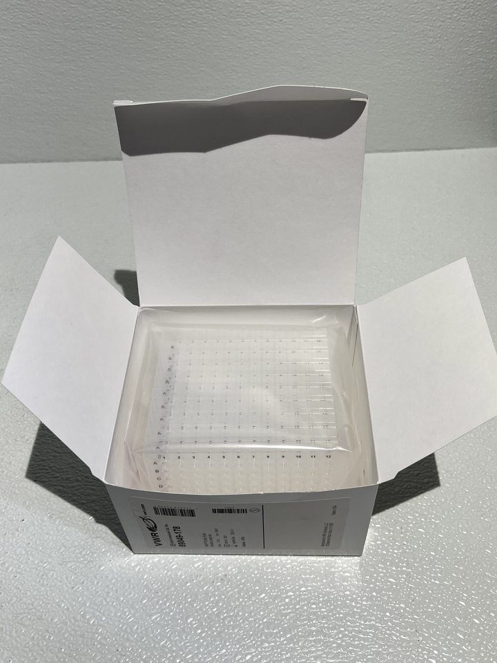VWR PCR Plate 96 Well Half-Skirted Straight-Side 0.2mL 89049-178 10/Pk ...