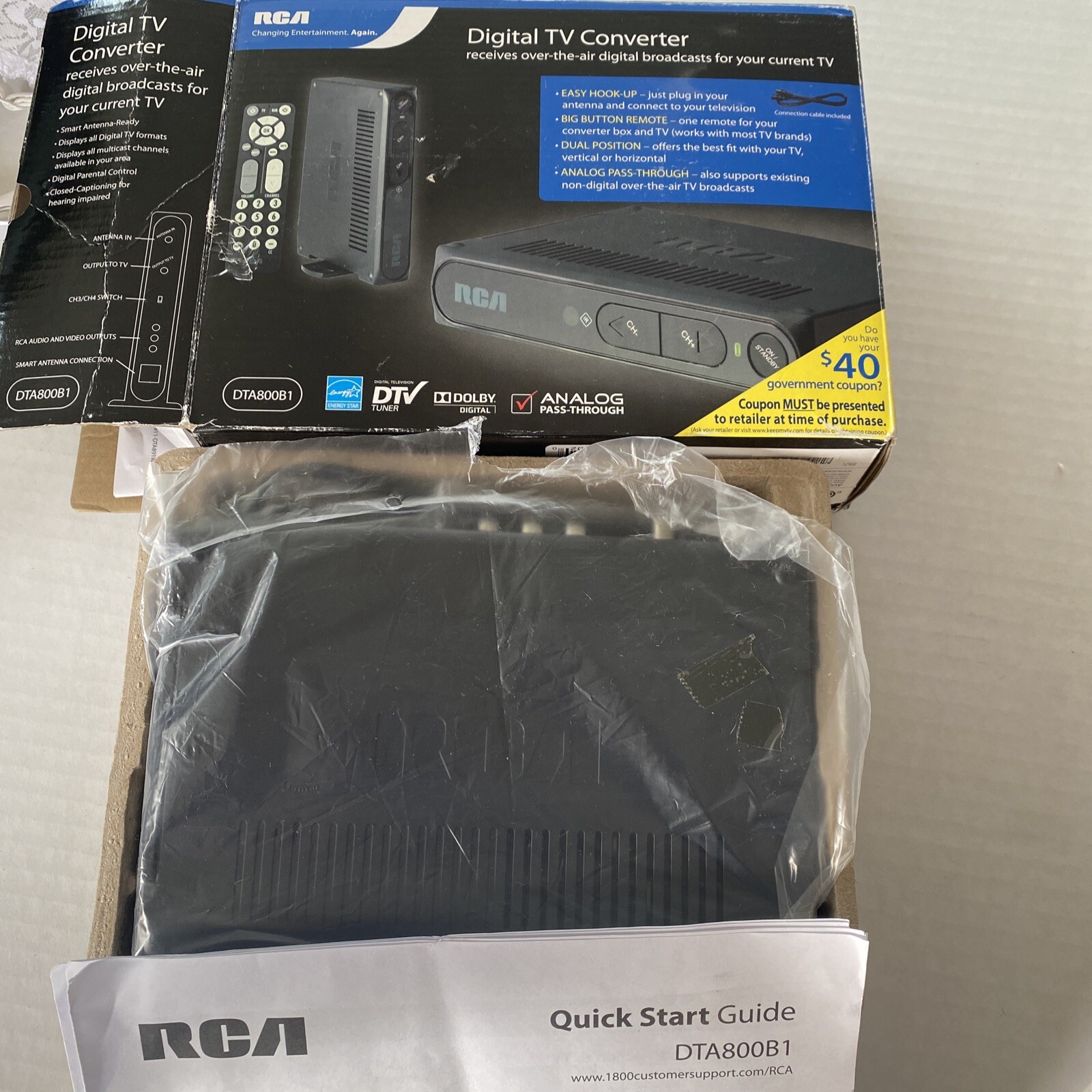 RCA DTA800B1 Digital-to-Analog TV Converter Box NEW | eBay