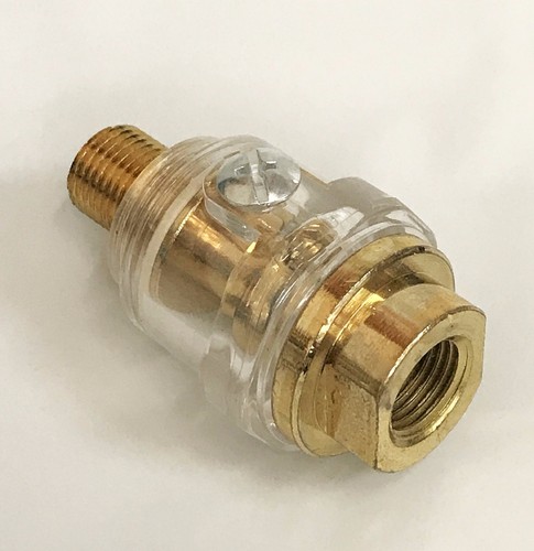 2x InLine 1/4" Air Compressor Tool Mini Oiler Lubricator In line Oil ...