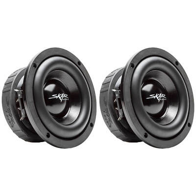 (2) SKAR AUDIO EVL-65 D2 6.5" 400W MAX POWER DUAL 2 OHM SUBWOOFERS ...