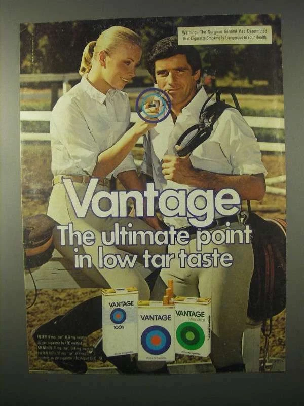Vantage Cigarettes 1980s