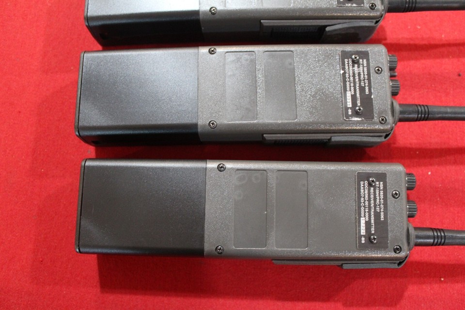 4 MILITARY SURPLUS PRC 127 RADIO RECEIVER TRANSMITTER WALKIE TALKIE ...