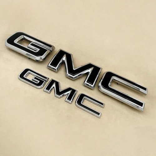 2021-2024 For GMC Yukon Yukon XL Front & Rear Chrome Black Emblem Kit ...