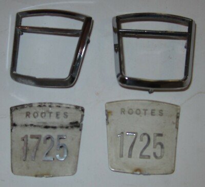 Sunbeam Alpine 1725 Fender Emblem Motif & Surround Pair (2) Chrome ...