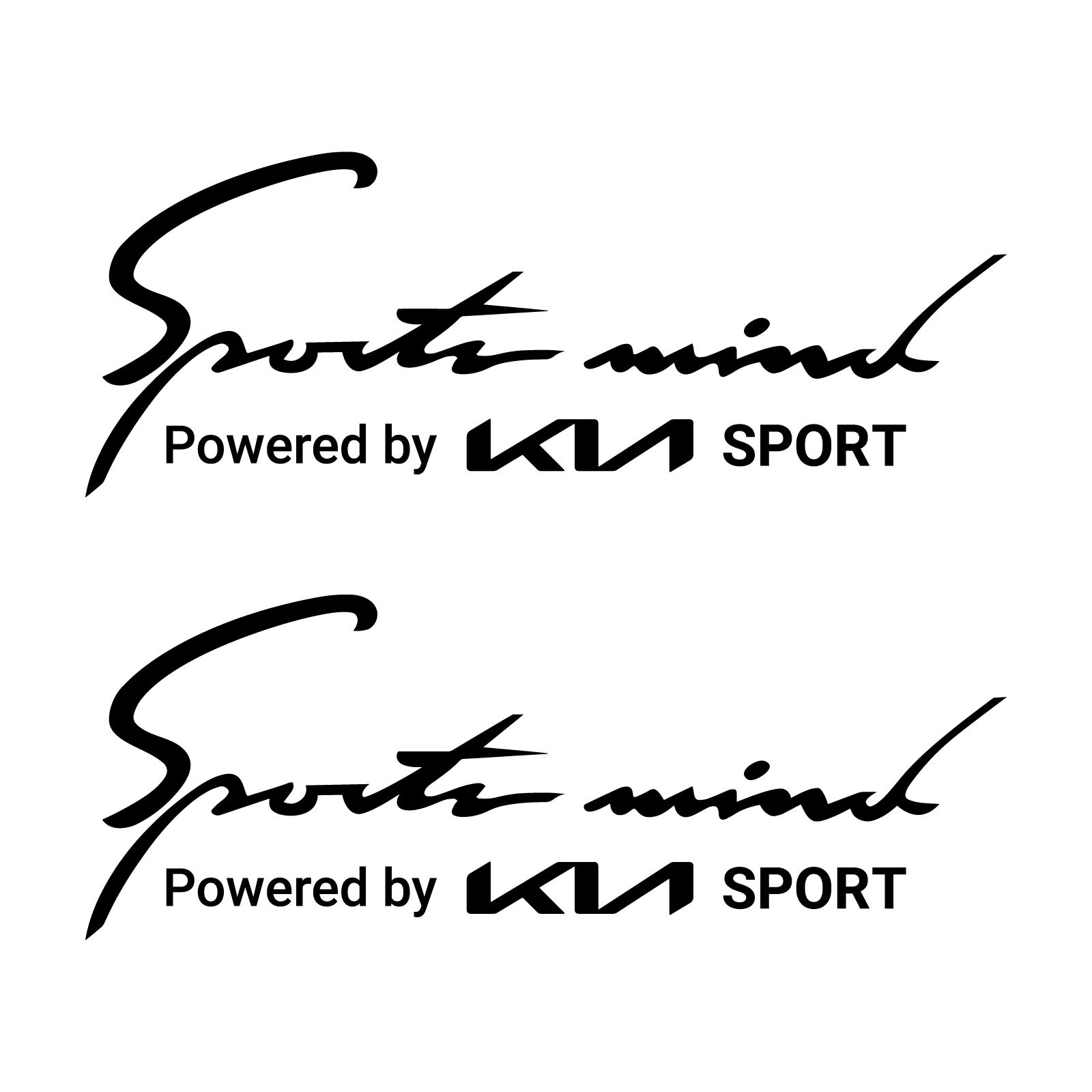 2x SPORTS MIND Decal Vinyl Stickers (10" x 3.75") For KIA Cars | eBay