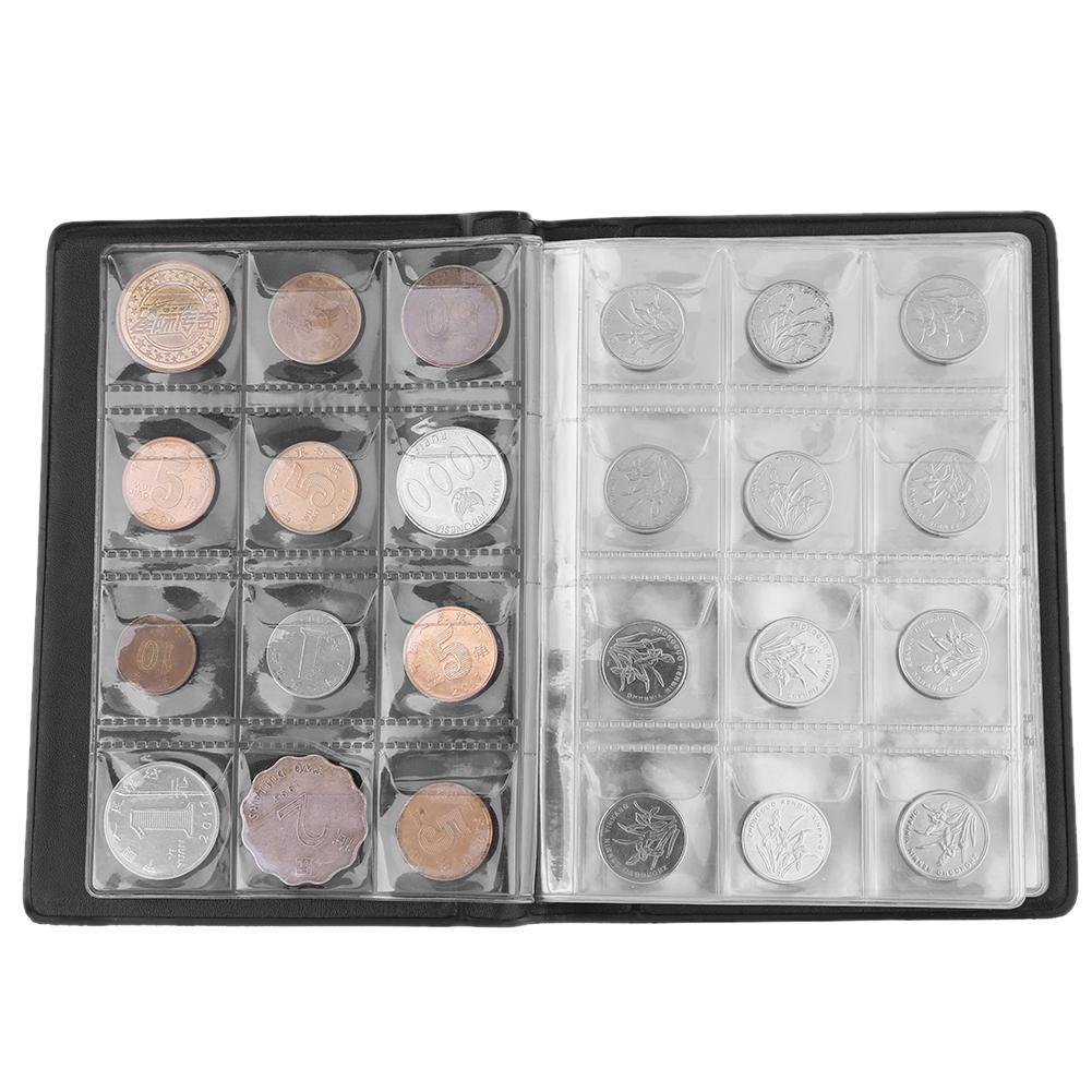 120 Pockets Coin Storage Holders Smooth PVC Household Accessories (Blue ...