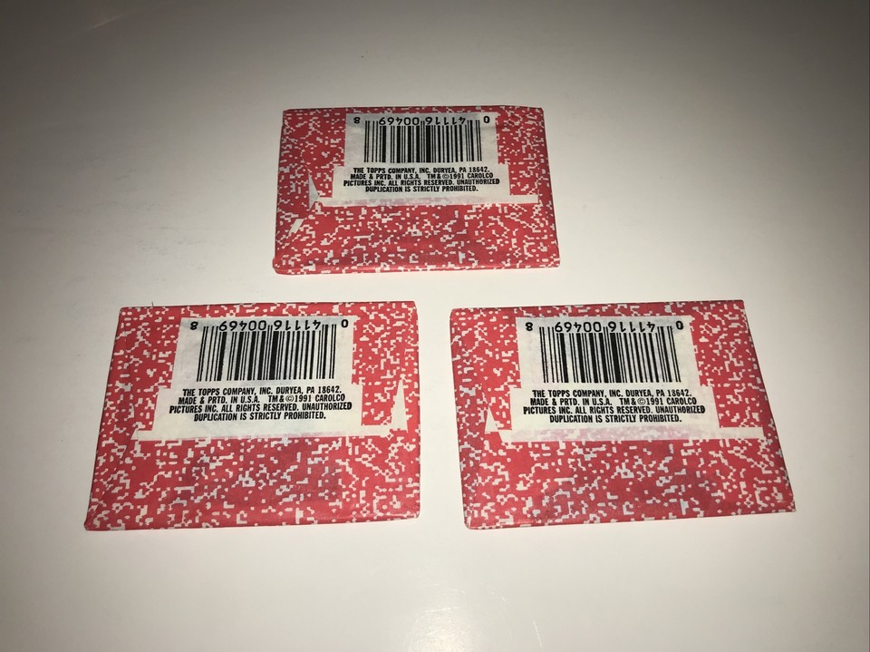 (3) Lot TOPPS Terminator 2 Trading Card Wax Packs 1991 Stickers Sealed ...