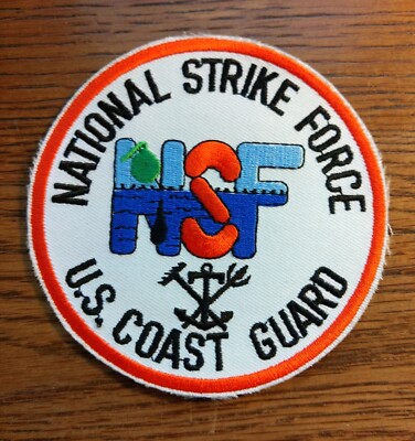 rare united states coast guard national strike force large 4 inch patch ...