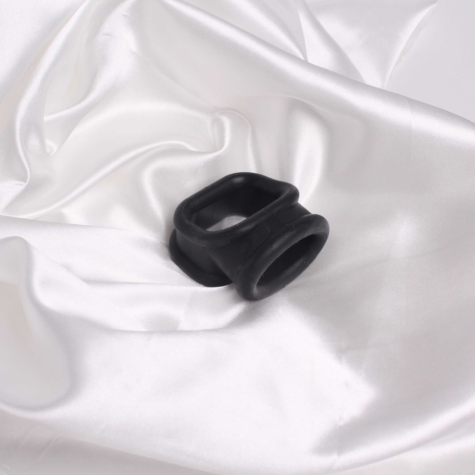 Male Men Soft Scrotum Testicle Squeeze Rings Cage Stretcher Enhancer ...