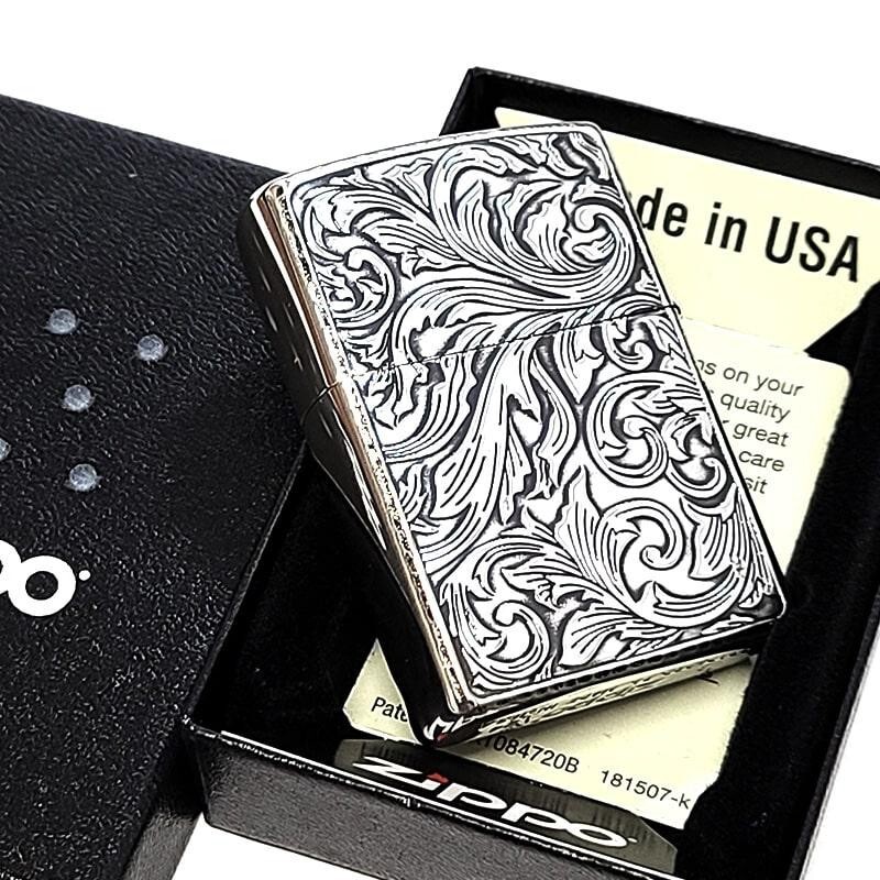 Zippo Arabesque Windy Etching Carving Mild Router Cut Regular Lighter ...