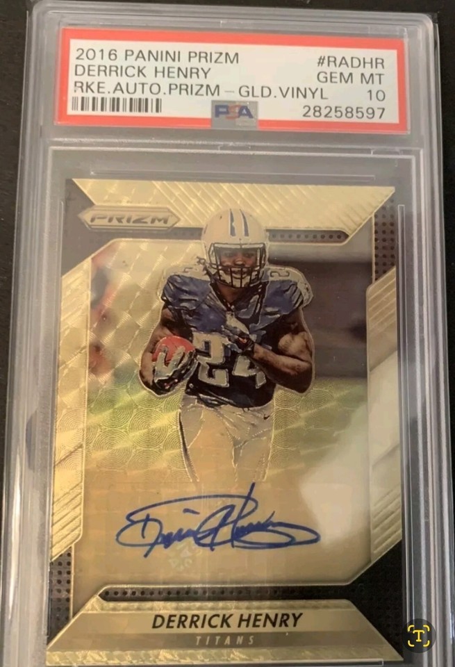 2016 Panini Prizm Gold Vinyl DERRICK HENRY Rookie Card Auto, #5/05 ...