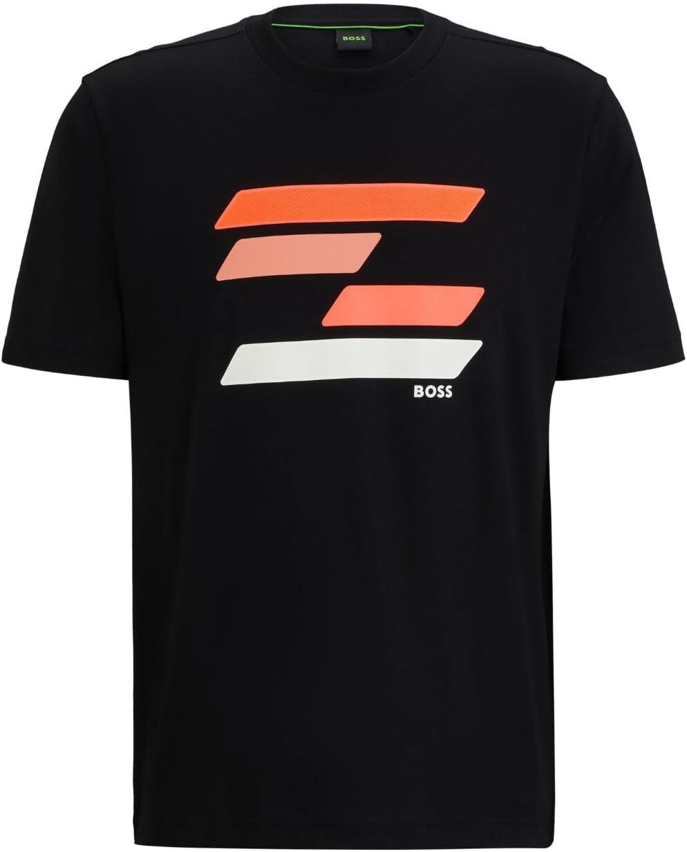 Hugo Boss Men T-Shirt Crew Neck Short Sleeves Flag Print Logo Tee Black ...