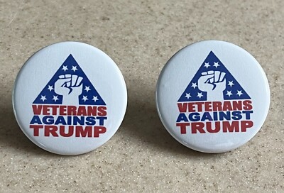 Veterans Against Trump 2-Pack, Pin-Back Buttons | eBay