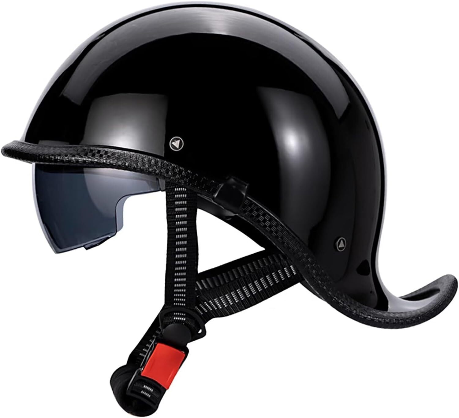 Motorcycle Half Helmet With Visor Open Face Retro Motorcycle Helmets ...