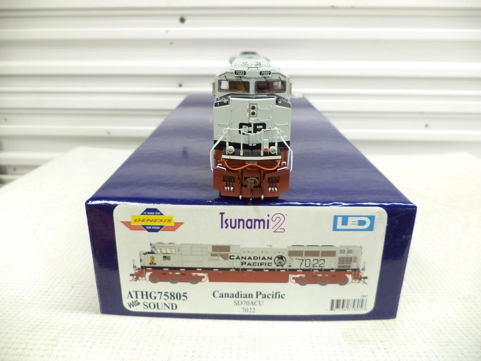 Athearn Ho G75805, SD70ACU, Canadian Pacific 7022, Tsunami 2 sound ...